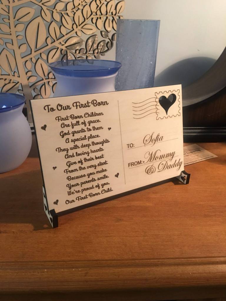 Wooden Postcard Poem Design - Turner Laser Engraving