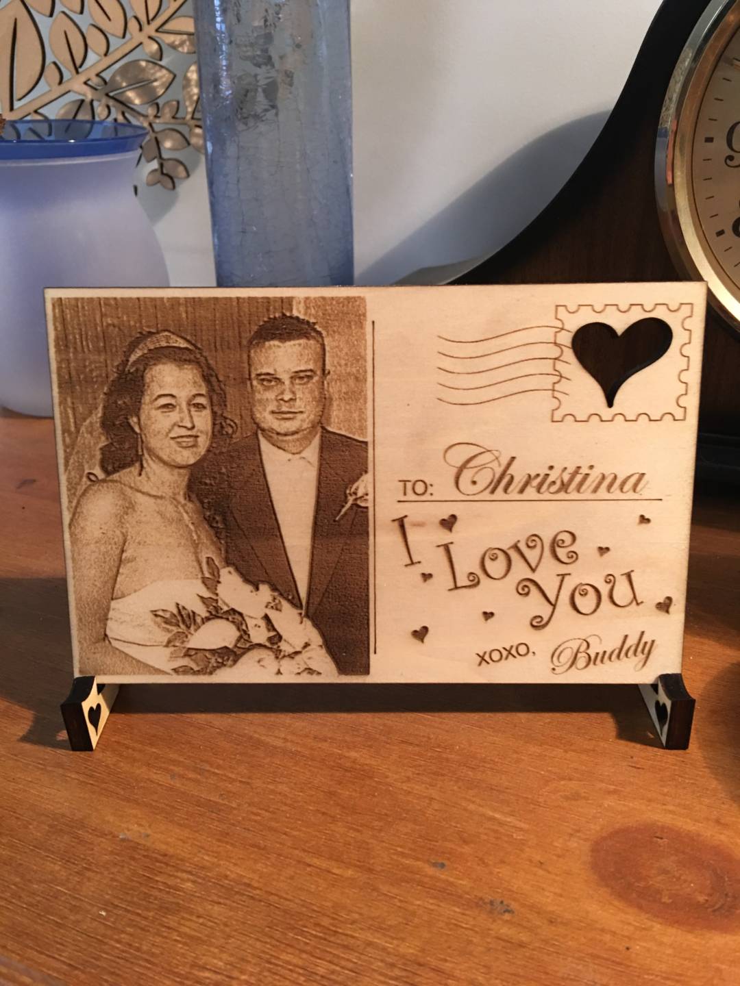 Wooden Postcard Photo Design - Turner Laser Engraving